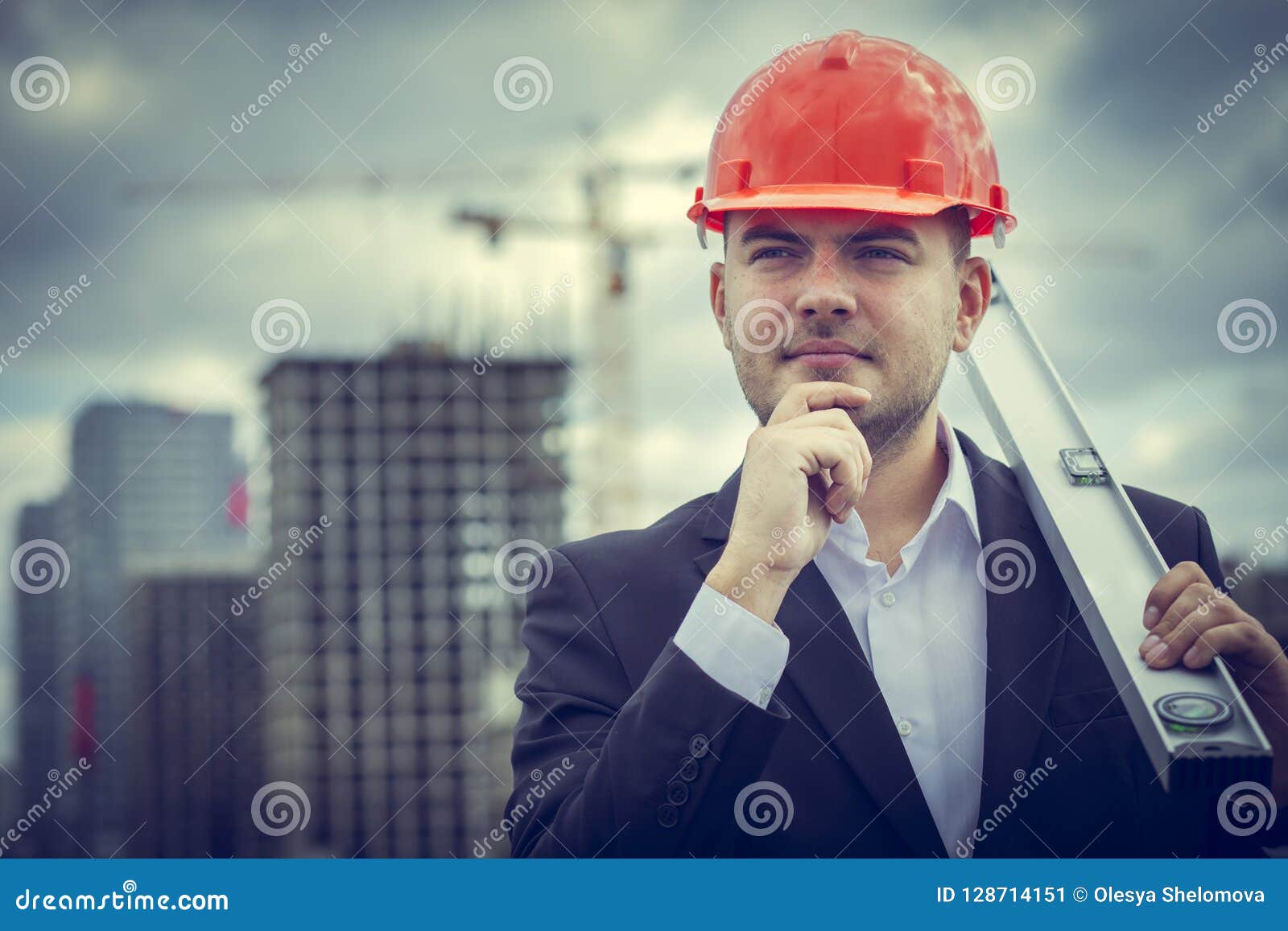 Serious engineer stock image. Image of outdoor, manager - 128714151