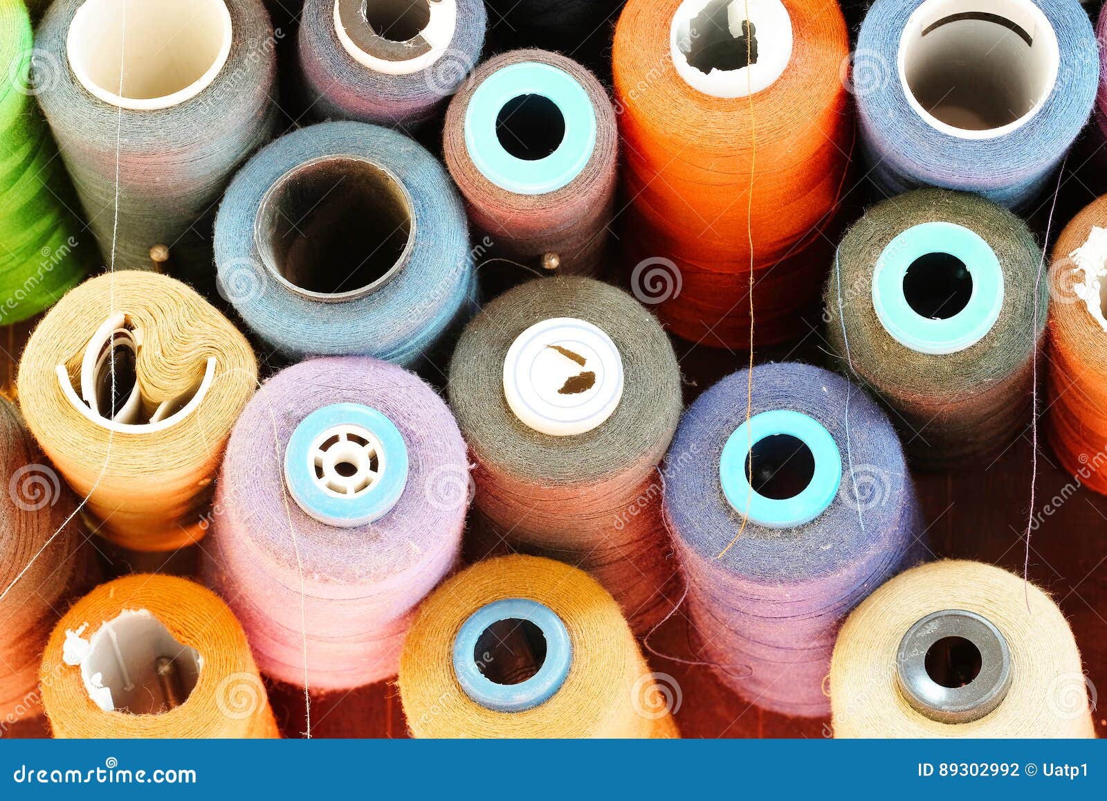 Close up threads stock photo. Image of color, roll, thread - 89302992