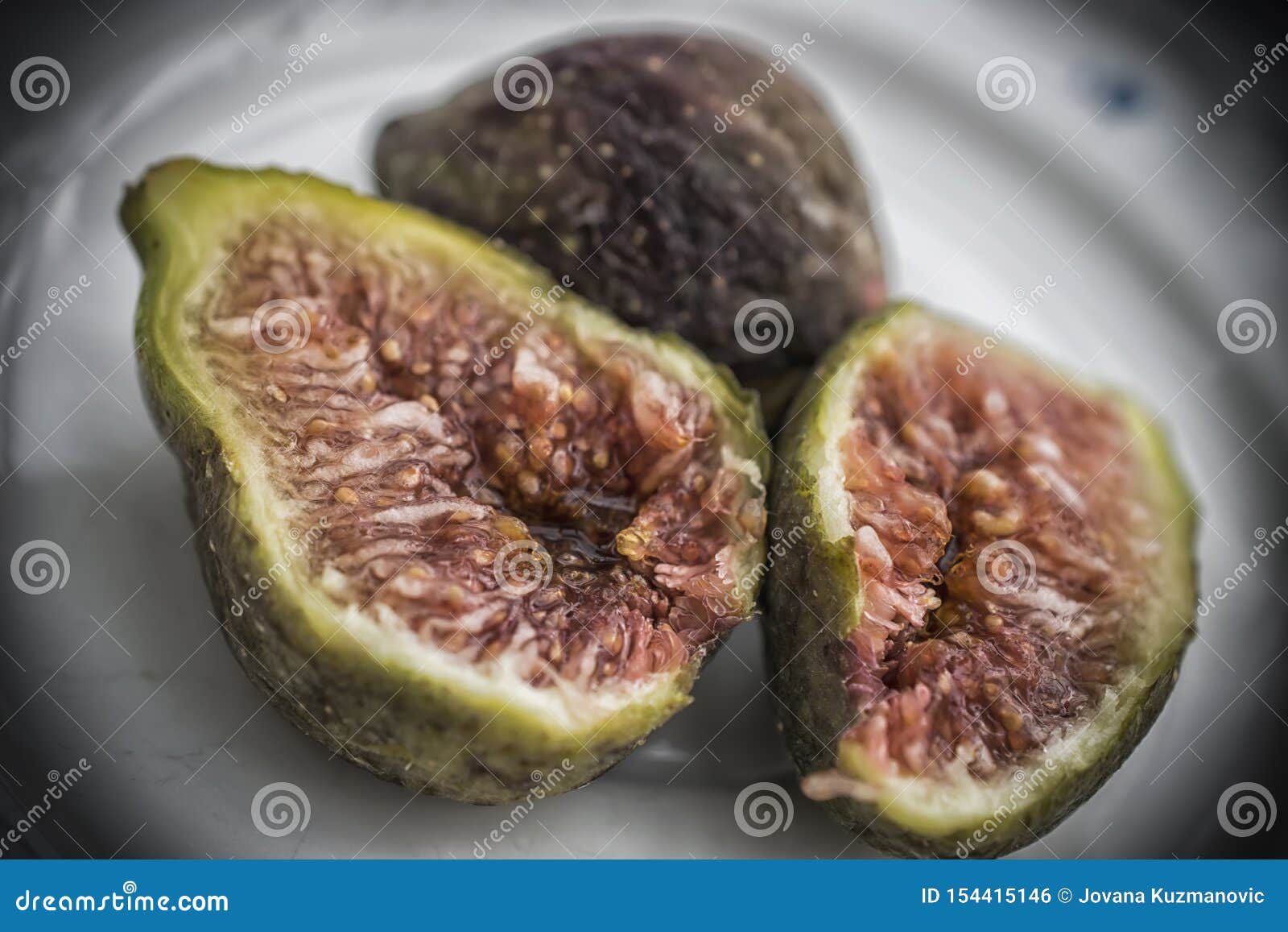 Figs on a Plate stock photo. Image of rustic, still - 154415146