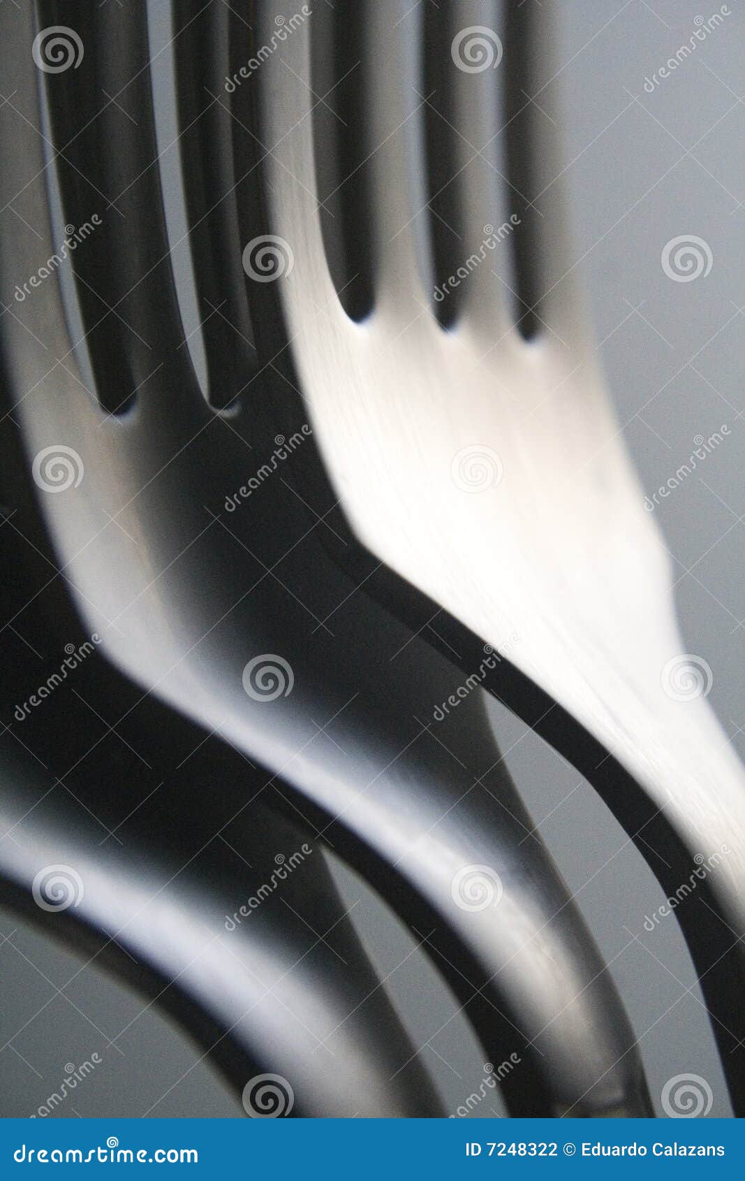 Close up of three forks stock photo. Image of metal, close - 7248322