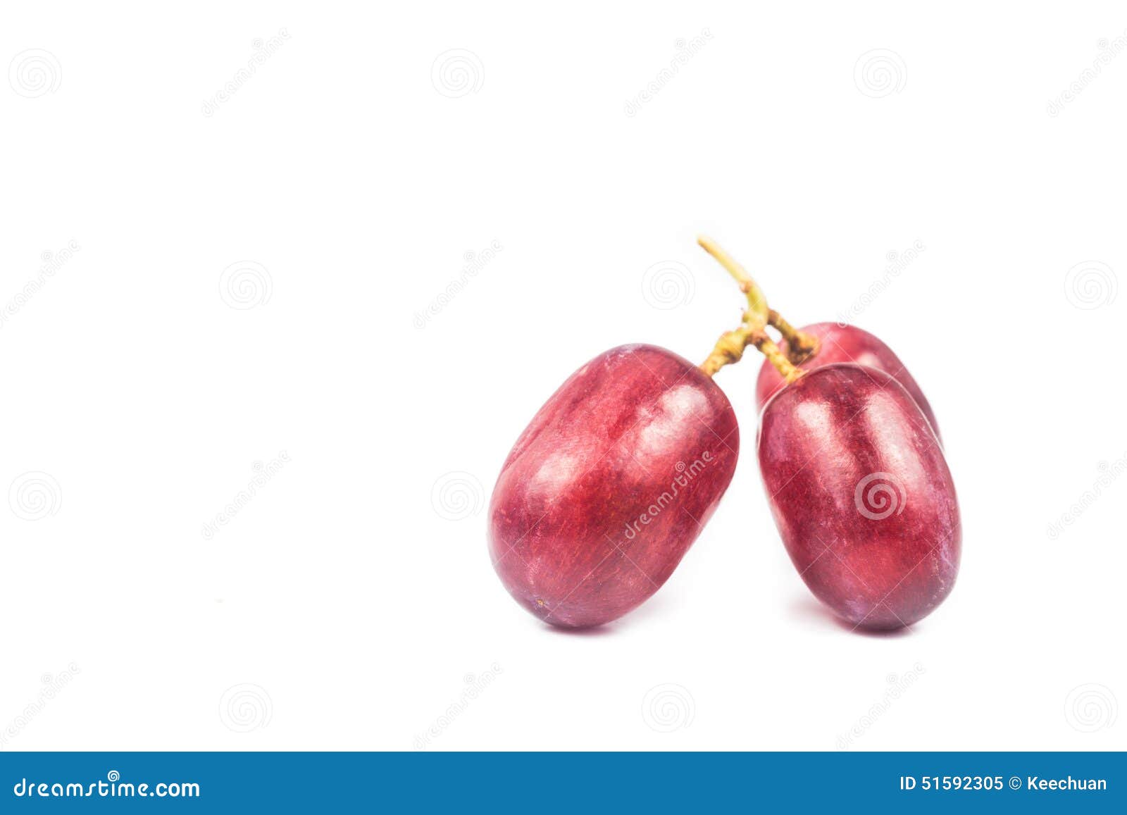 Close Up on Three Pieces of Crimson Red Grapes Stock Image - Image of ...