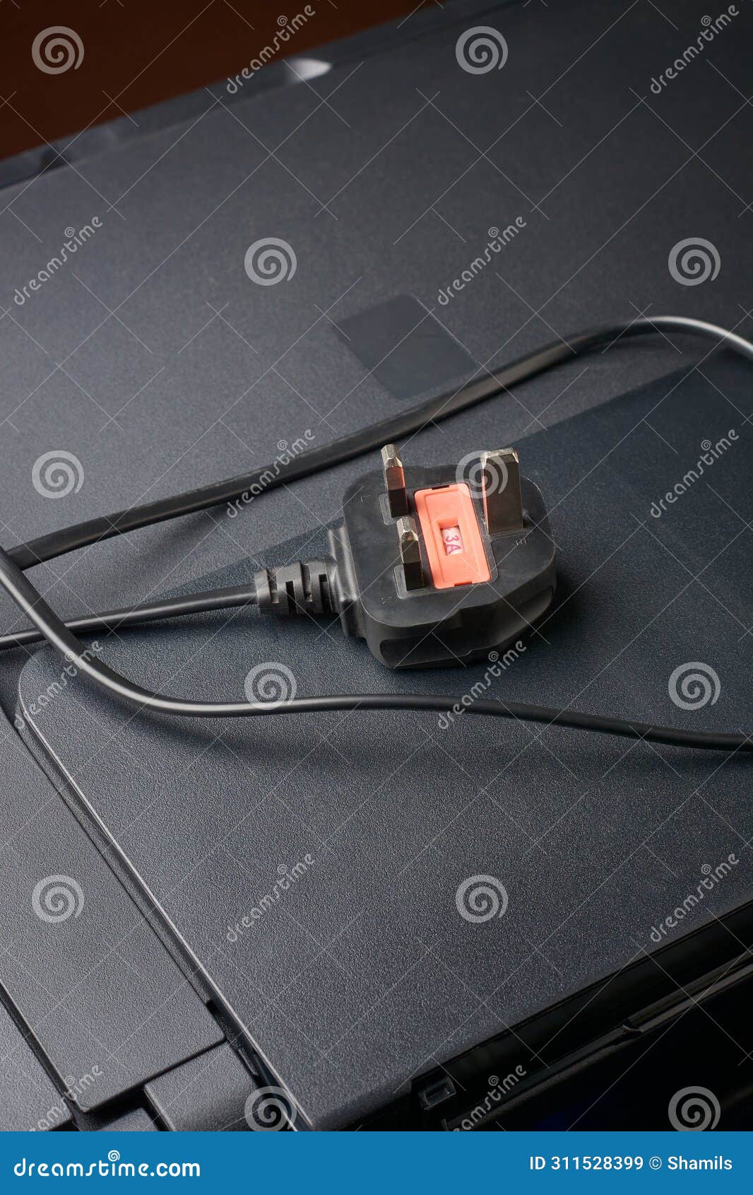 Close-up of Three Pin Ac Power Plug on Printer Stock Image - Image of ...