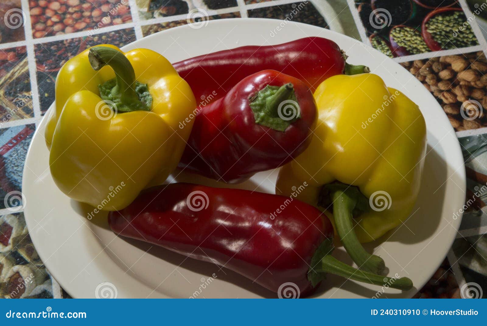 Two Red Kapia Peppers On A Dark Shale Stone Background Royalty-Free ...
