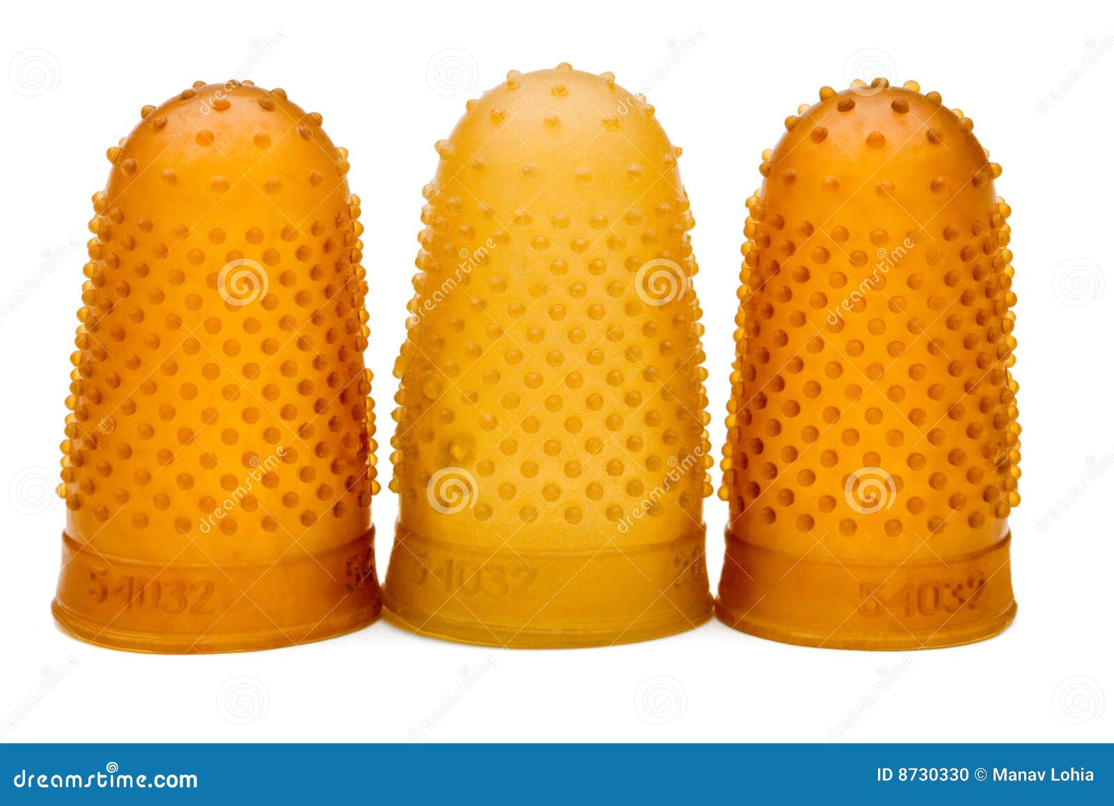 Close-Up of Three Thimbles stock photo. Image of thimble - 8730330