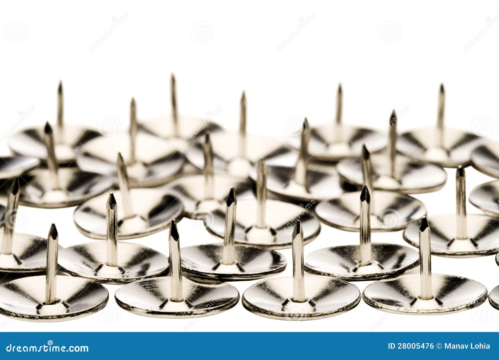 Close-up of thumbtacks stock photo. Image of conformity - 28005476