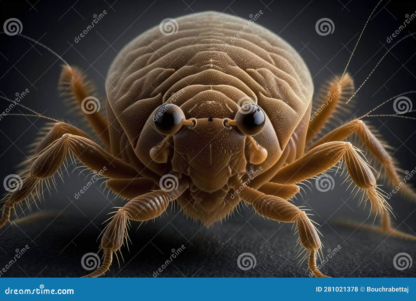Close Up of a Tick, Macro Shot of a Tick Stock Illustration ...