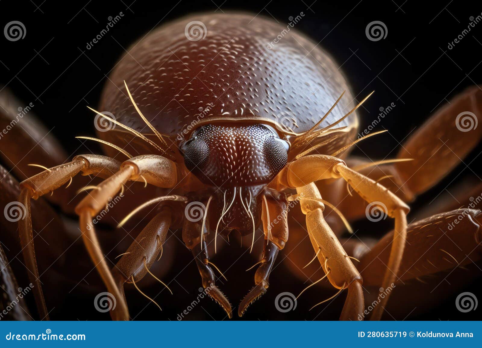 A Close-up of a Tick Magnified To Show Its Razor-sharp, Created with ...