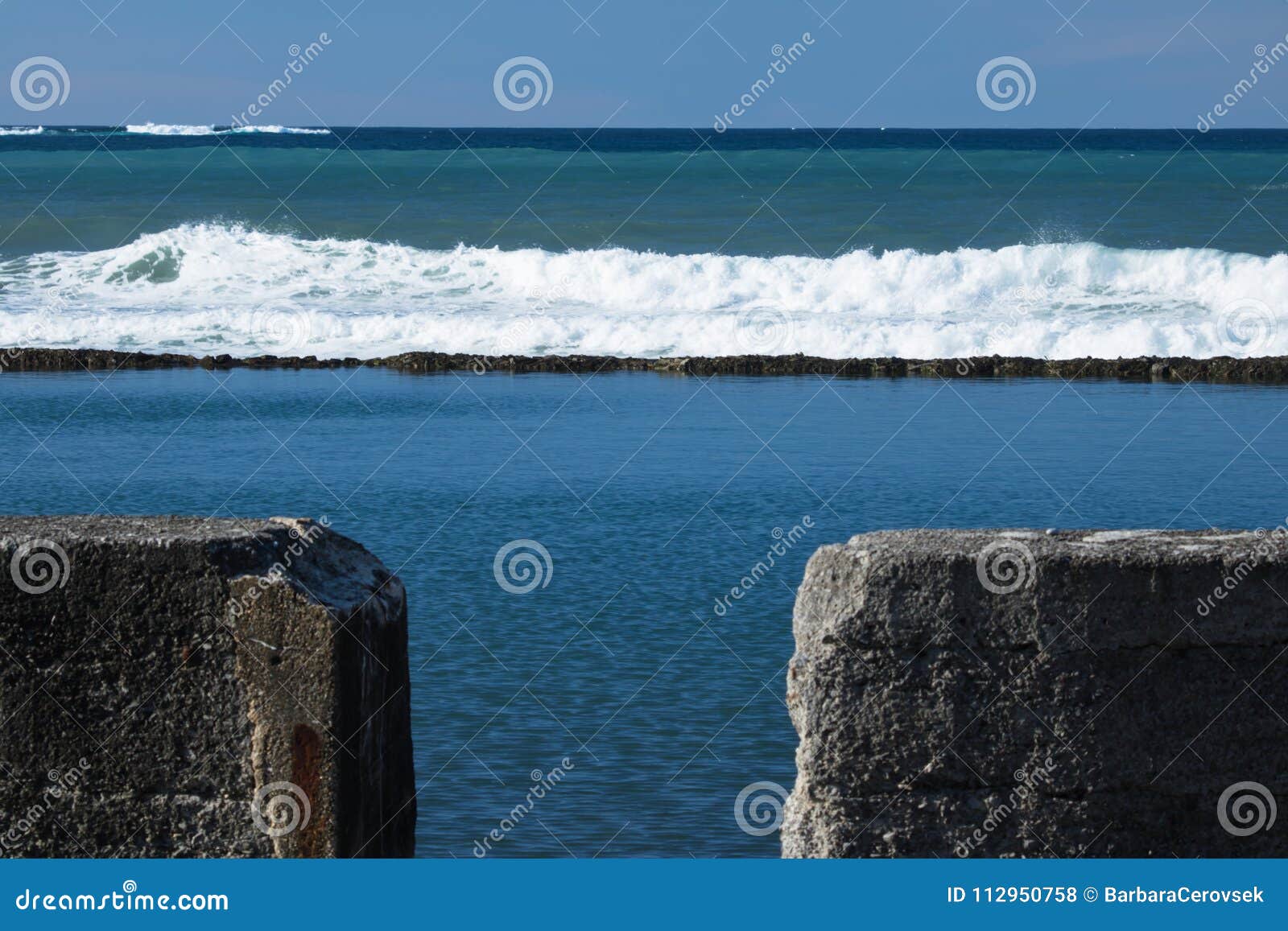 Close Up of Tide Pool Wall with Waves of Sea Water - Abstract Creative ...