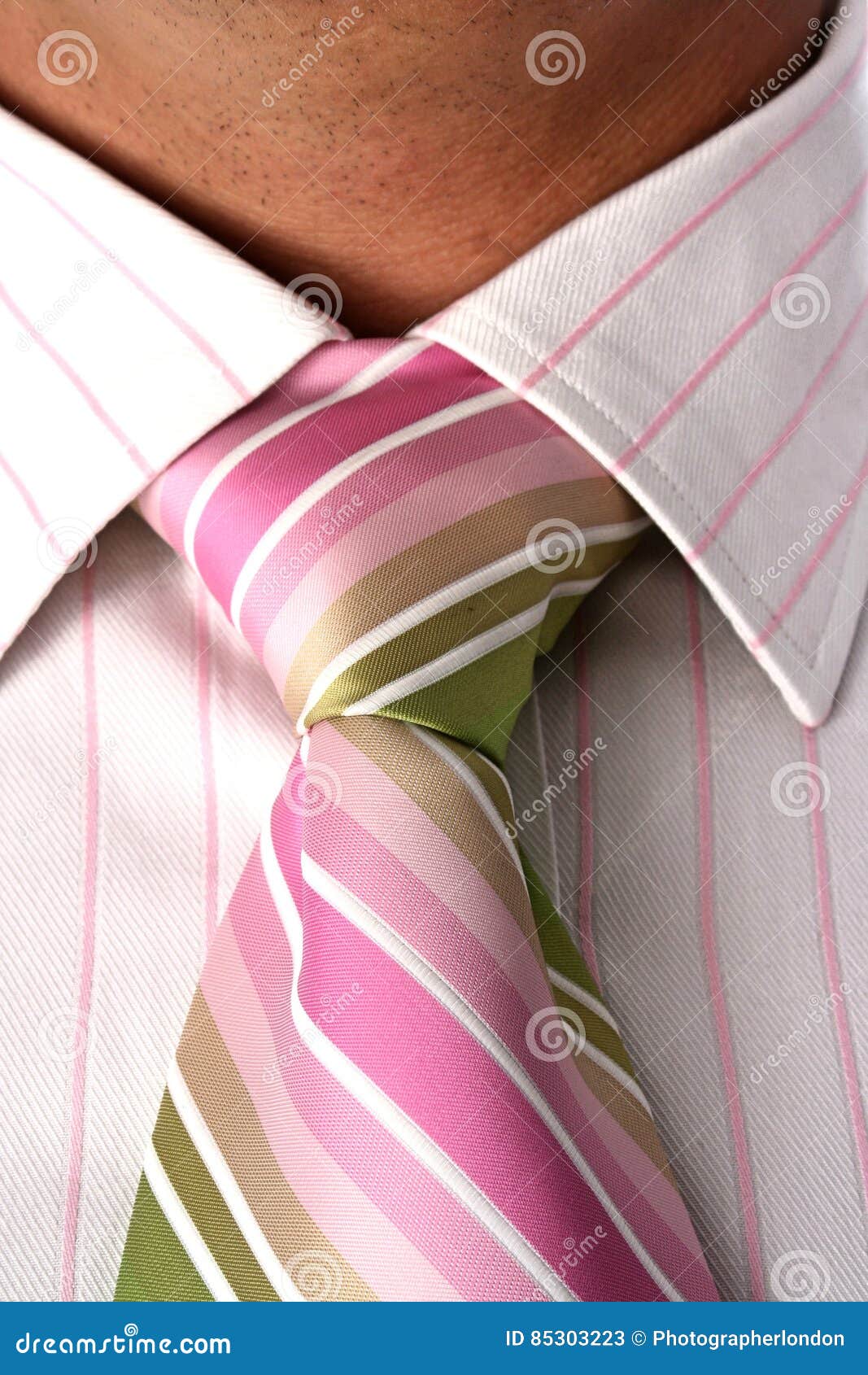 Close up of tie on neck stock image. Image of face, modern - 85303223