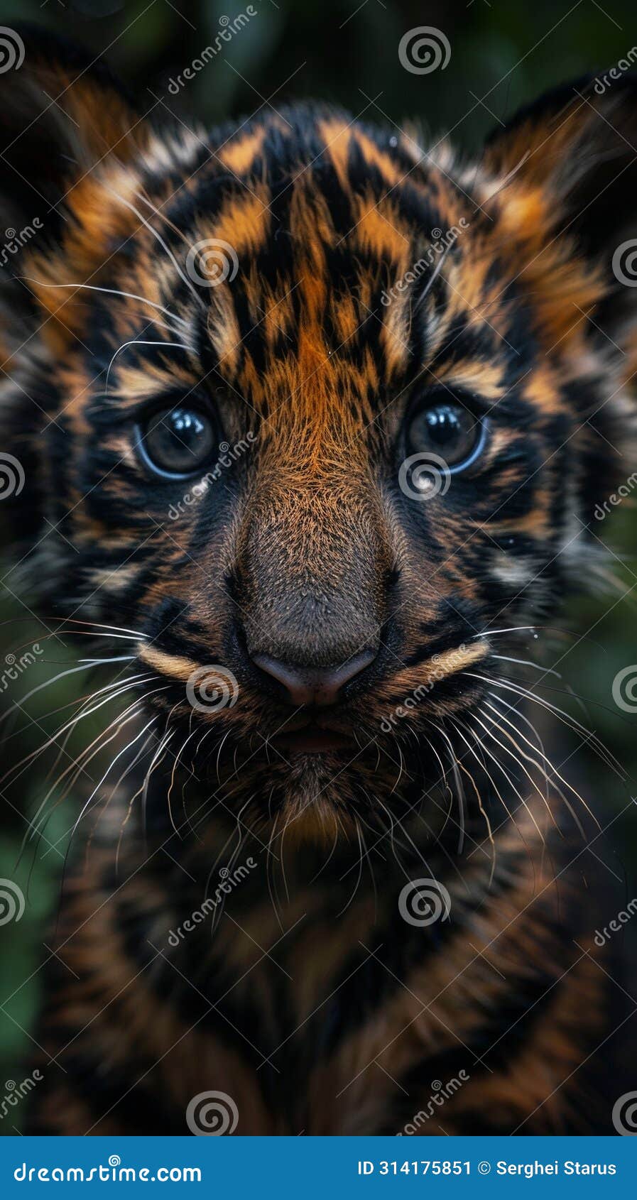 A Close Up of a Tiger Cub Looking at the Camera, AI Stock Image - Image ...
