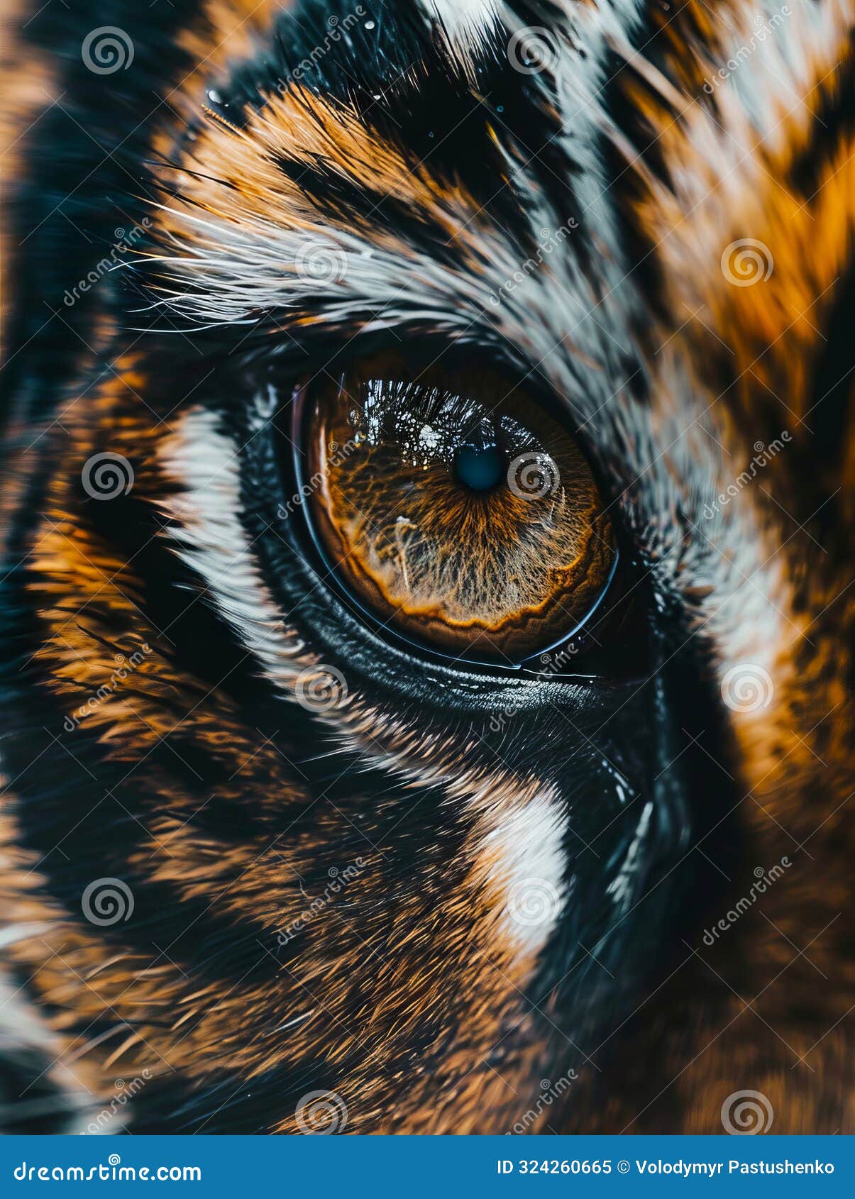 A Close Up of a Tiger S Eye Stock Image - Image of eyes, closeup: 324260665