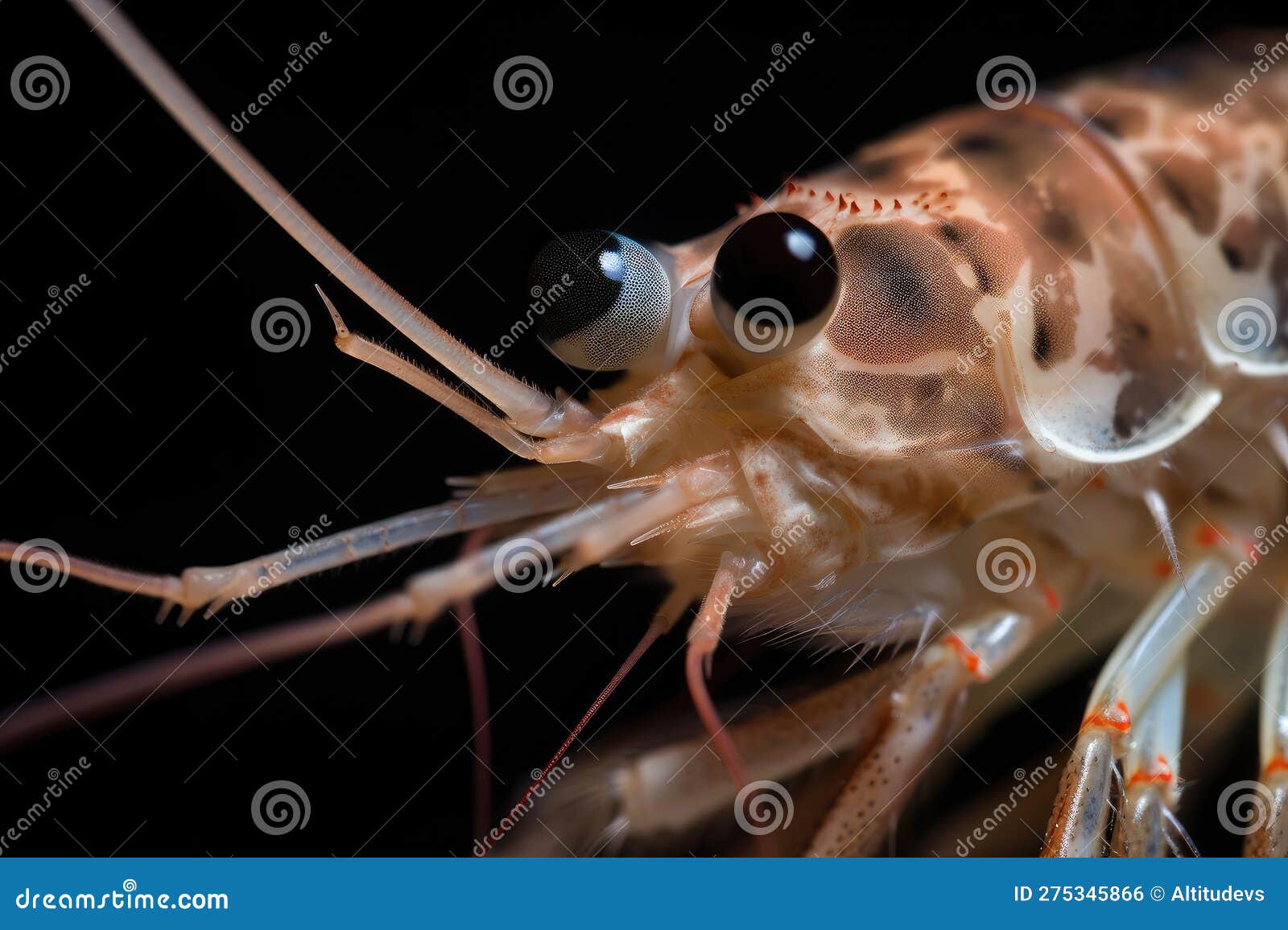 Close-up of Tiger Shrimp Prawn S Claws and Face Stock Photo - Image of ...