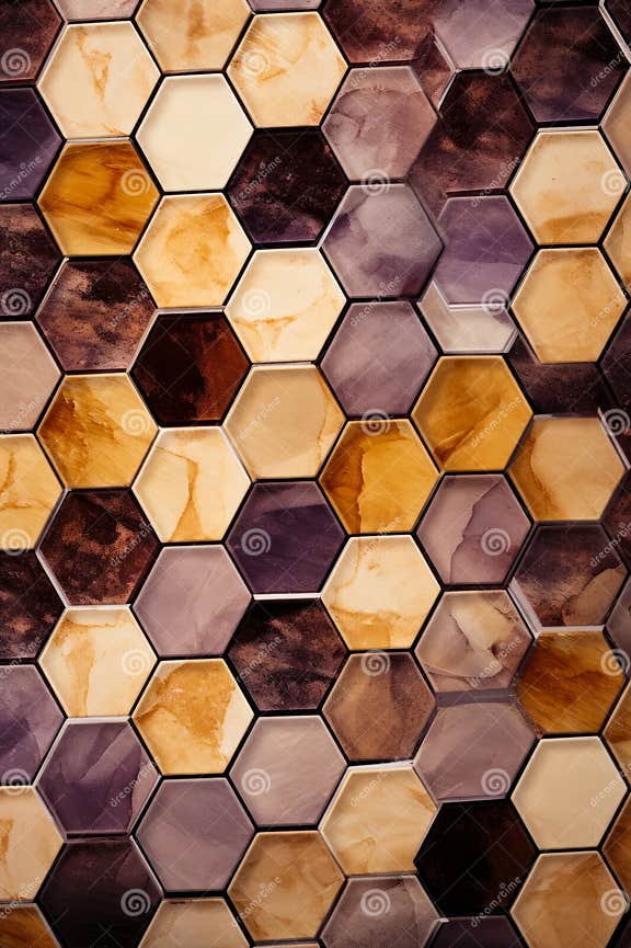Close Up of Tile with Pattern of Hexagonal Tiles. Generative AI Stock ...