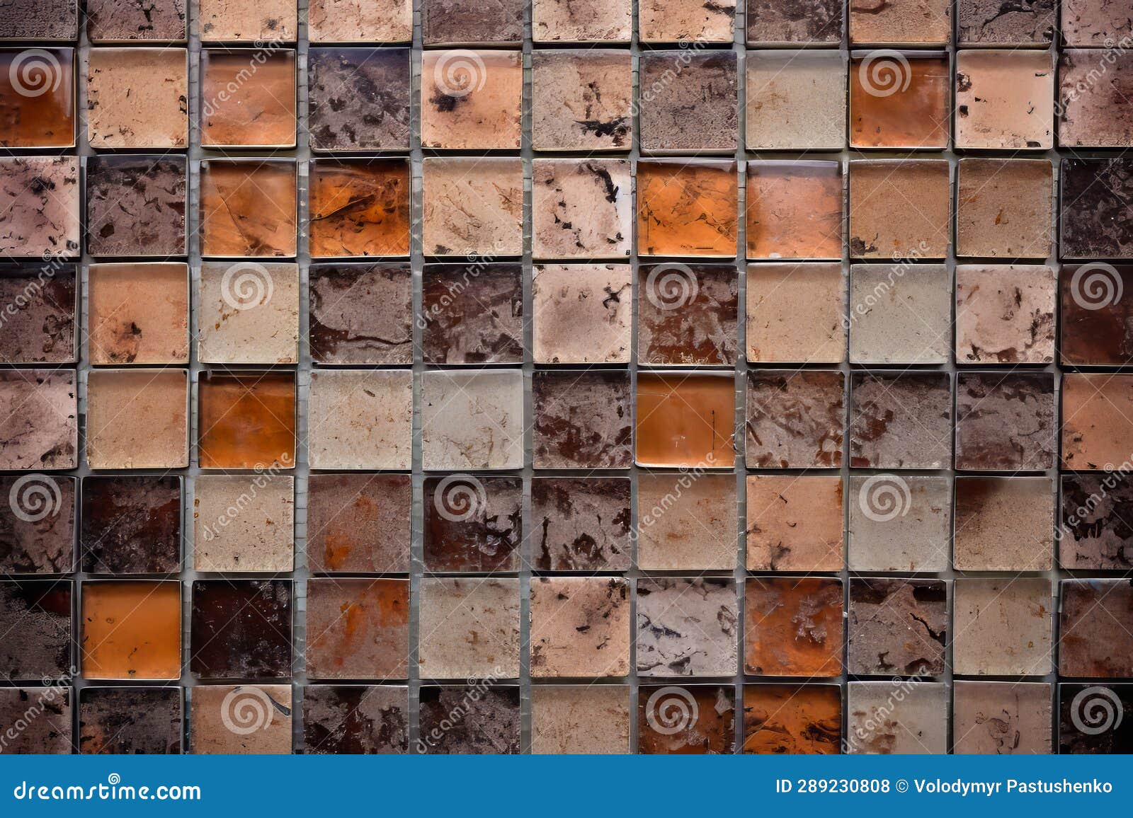 Close Up of Tile Wall with Different Colors of Tiles. Generative AI ...