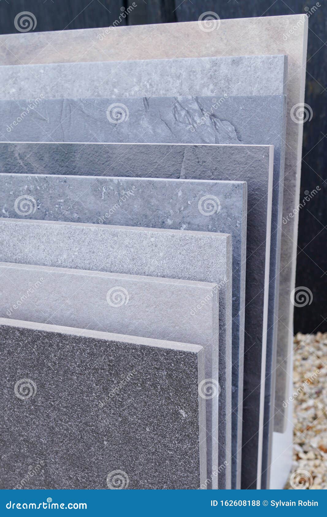 Close Up of Tiling Sample Stone Kitchen Countertop Samples Stock Photo ...
