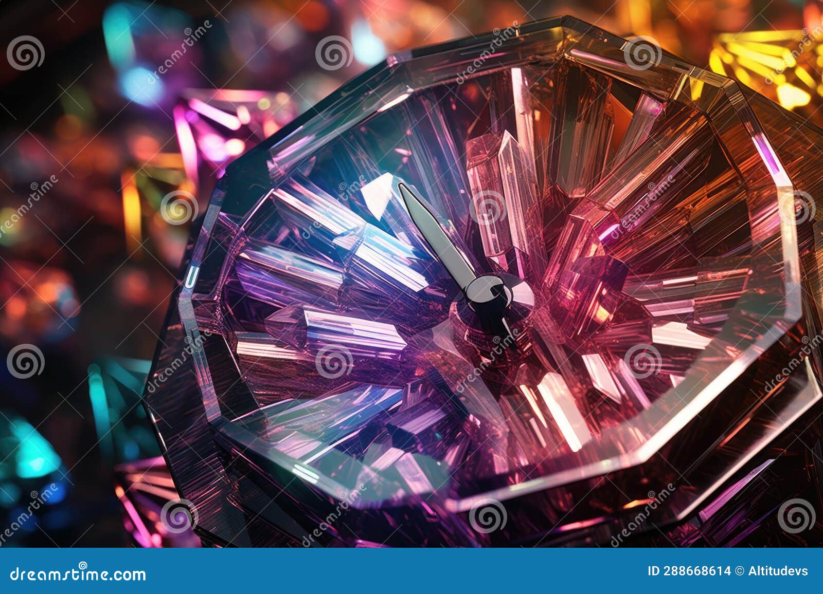 Close-up of Time Crystal Under Microscope Stock Photo - Image of ...