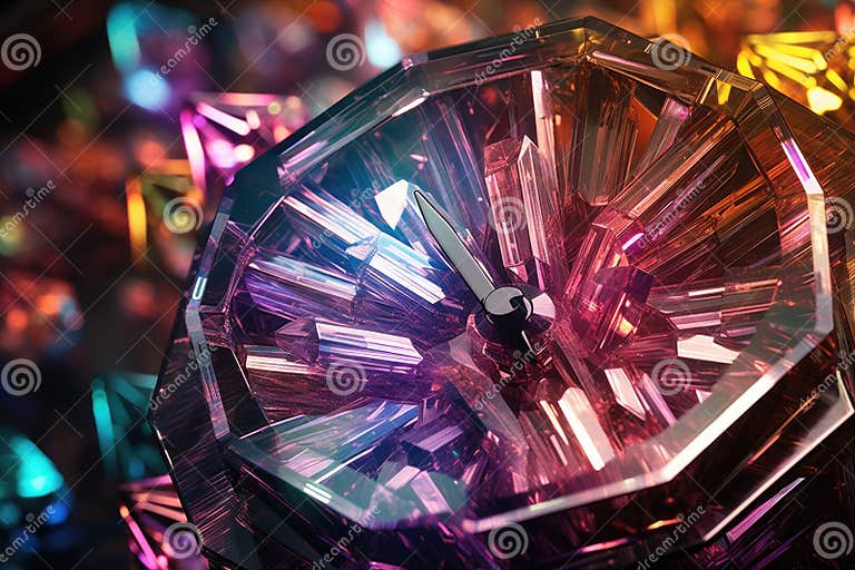 Close-up of Time Crystal Under Microscope Stock Photo - Image of ...