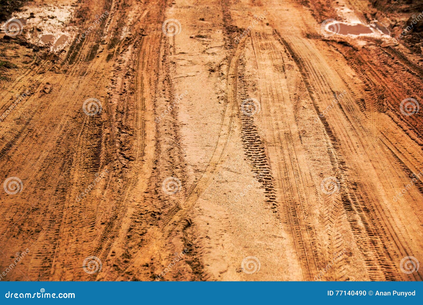 Close Up Tire Marks on the Dirt Road Stock Photo - Image of traffic ...