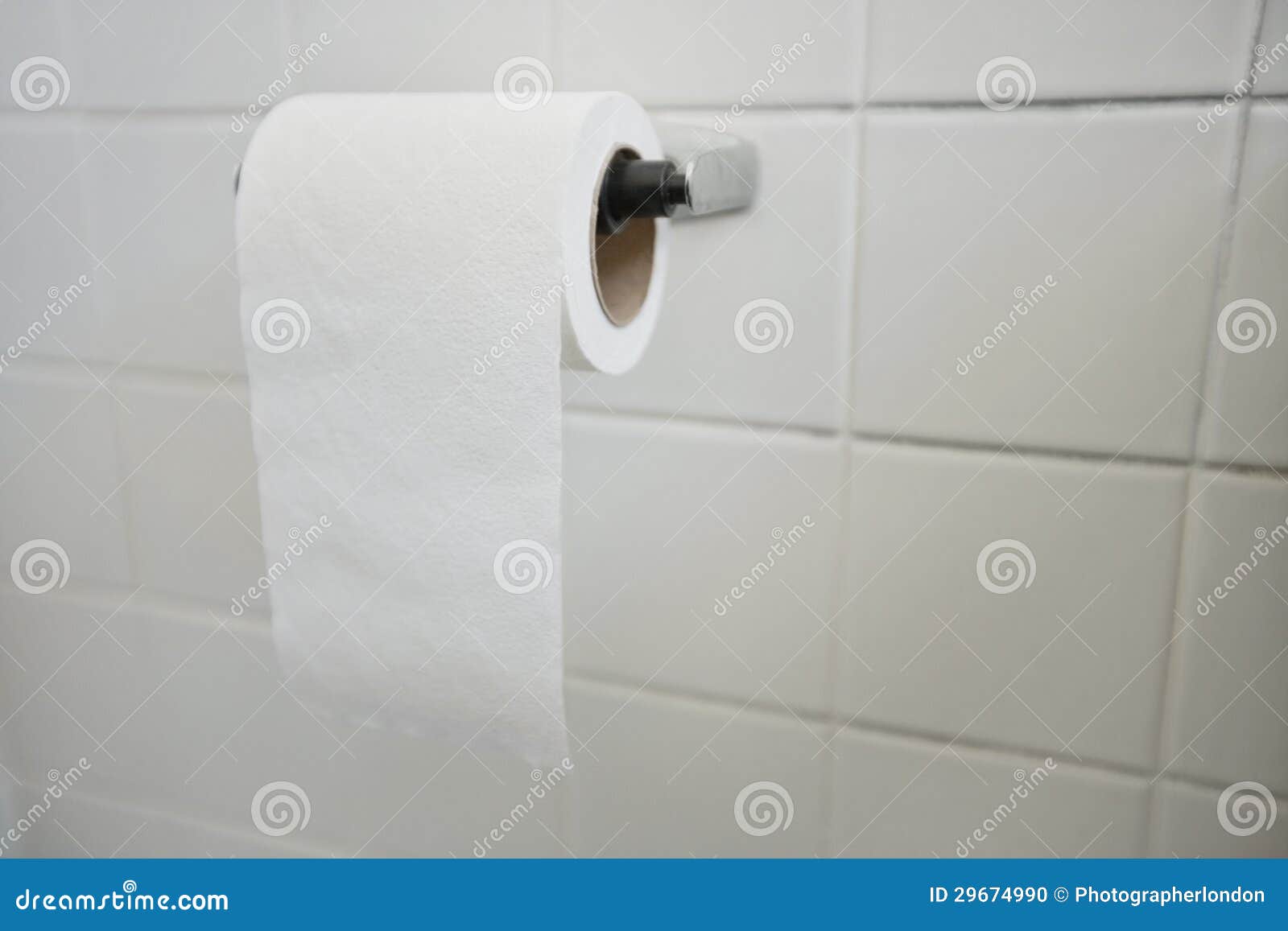 Close-up of Tissue Paper Roll in Bathroom Stock Photo - Image of ...