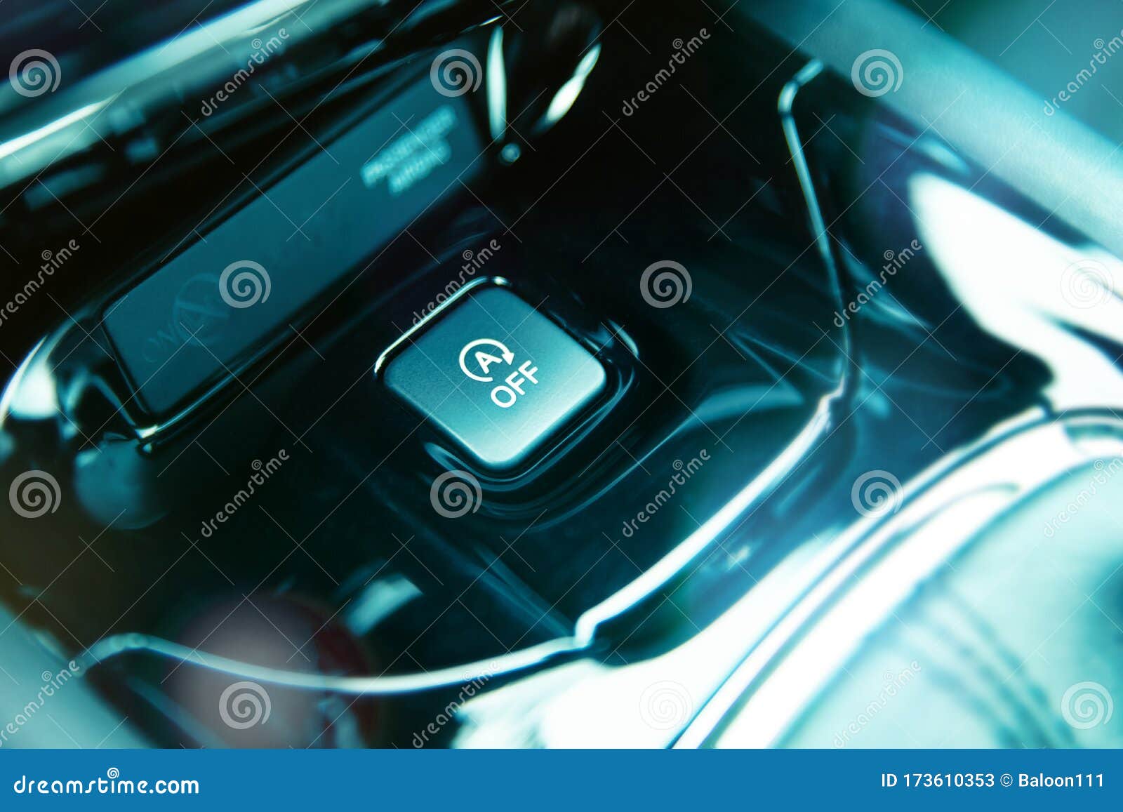 Close-up To Automatic Start/stop System Button Stock Image - Image of ...