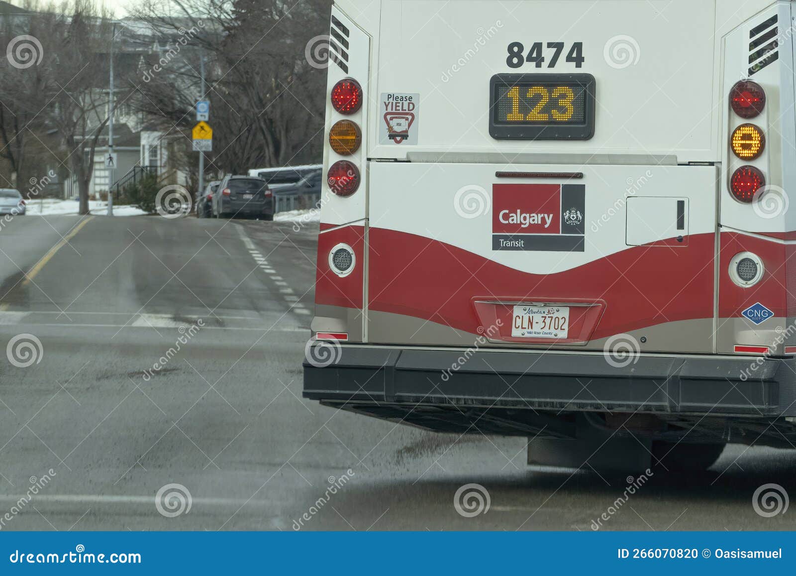 A Close Up To the Back Part of a Calgary Transit Bus Editorial Image ...