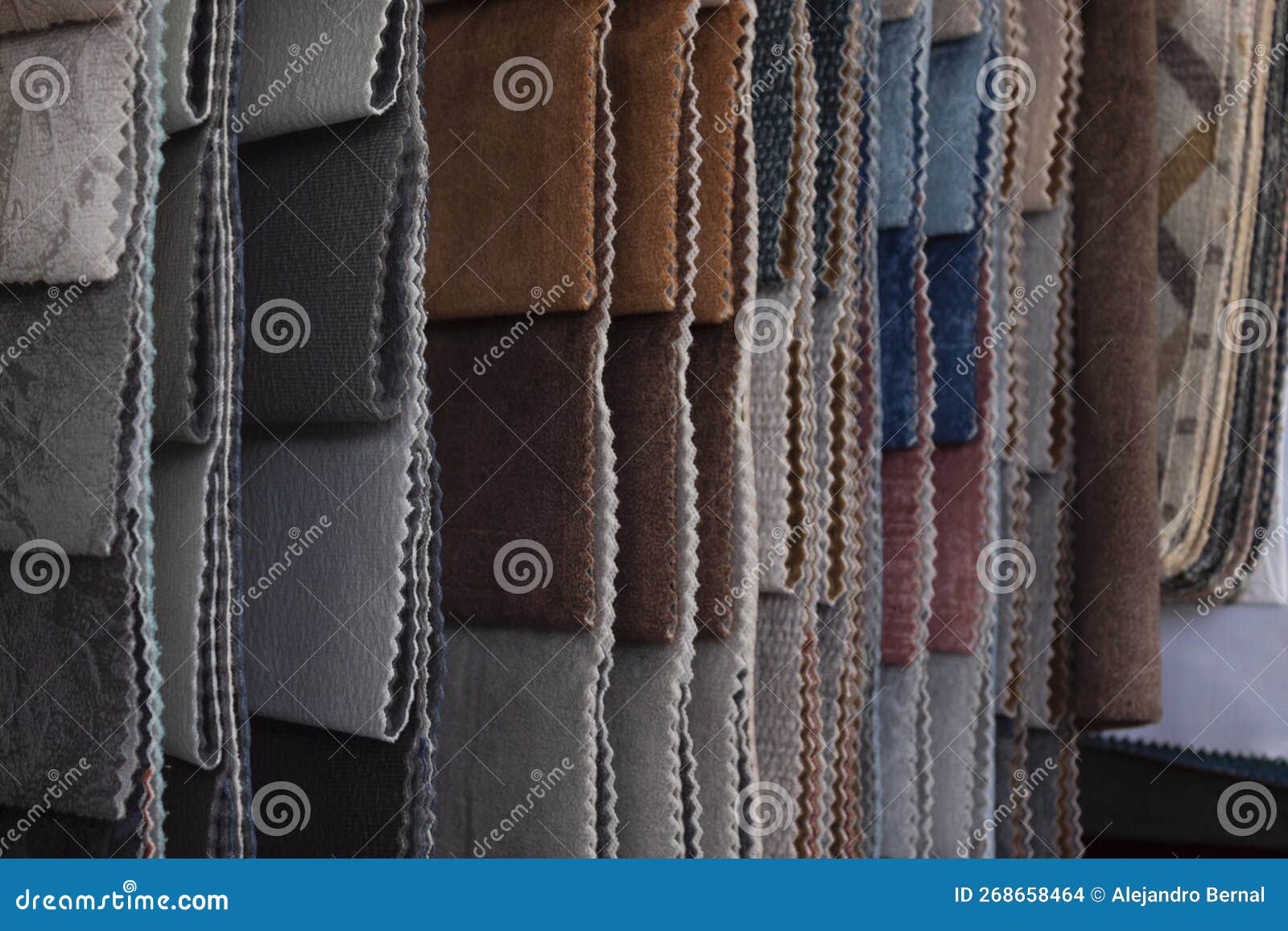 Close Up To a Lot of Upholstery Cloth Fabric Samples Stock Photo ...