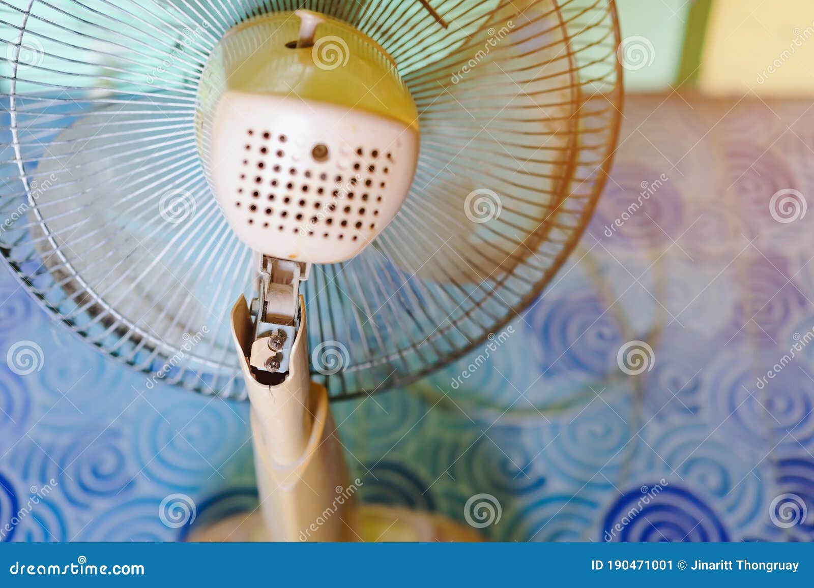 Close Up To the Old Plastic Joints of the Electronic Fan Damaged and ...