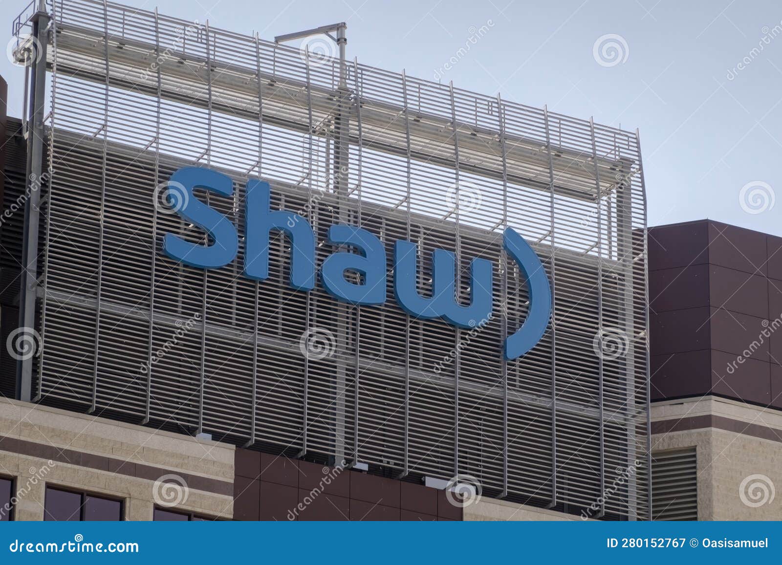 A Close Up To a Shaw Building Sign during Spring Editorial Photography ...