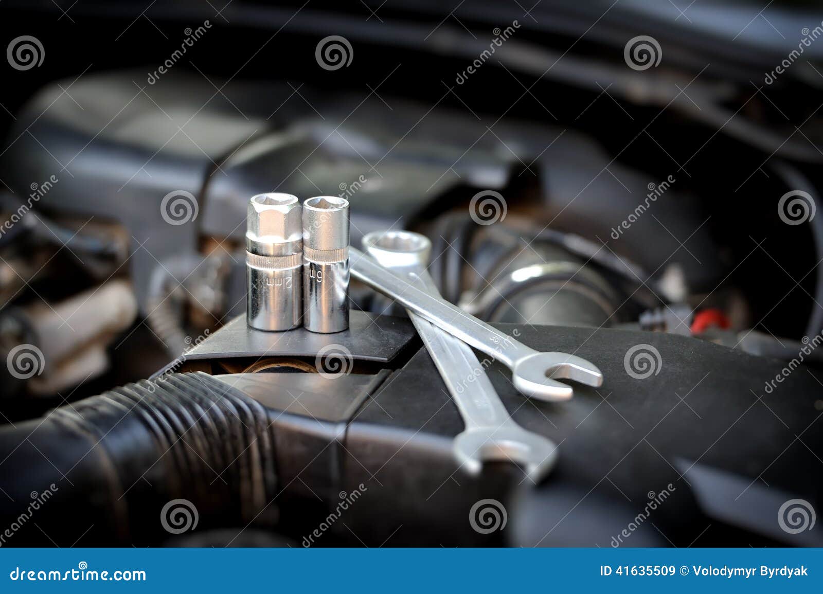 Close-up tools kit detail stock image. Image of spanner - 41635509