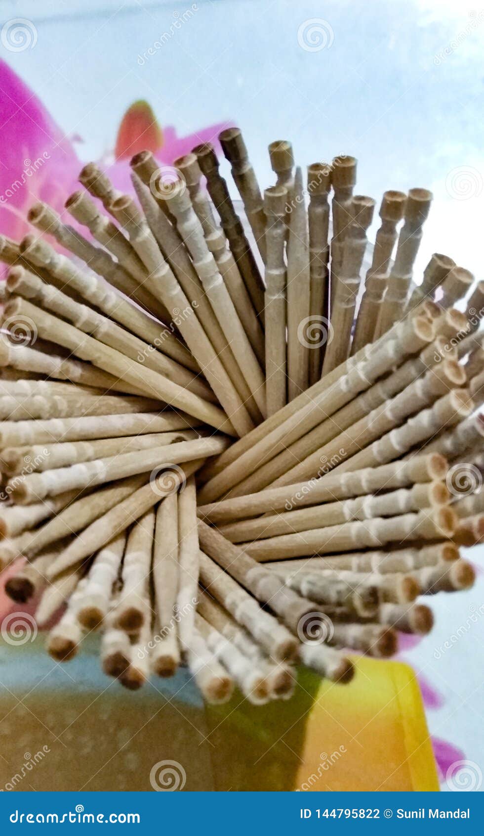 A Close-up of the Tooth Pick in the Cup. Stock Photo - Image of food ...