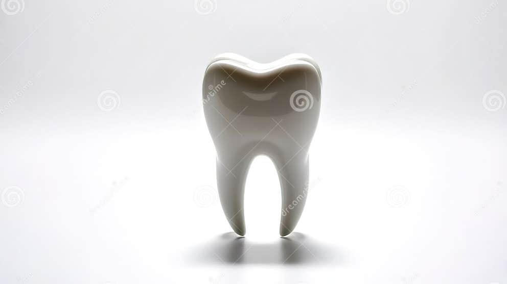A Close-up Tooth on a Plain Background Stock Photo - Image of white ...