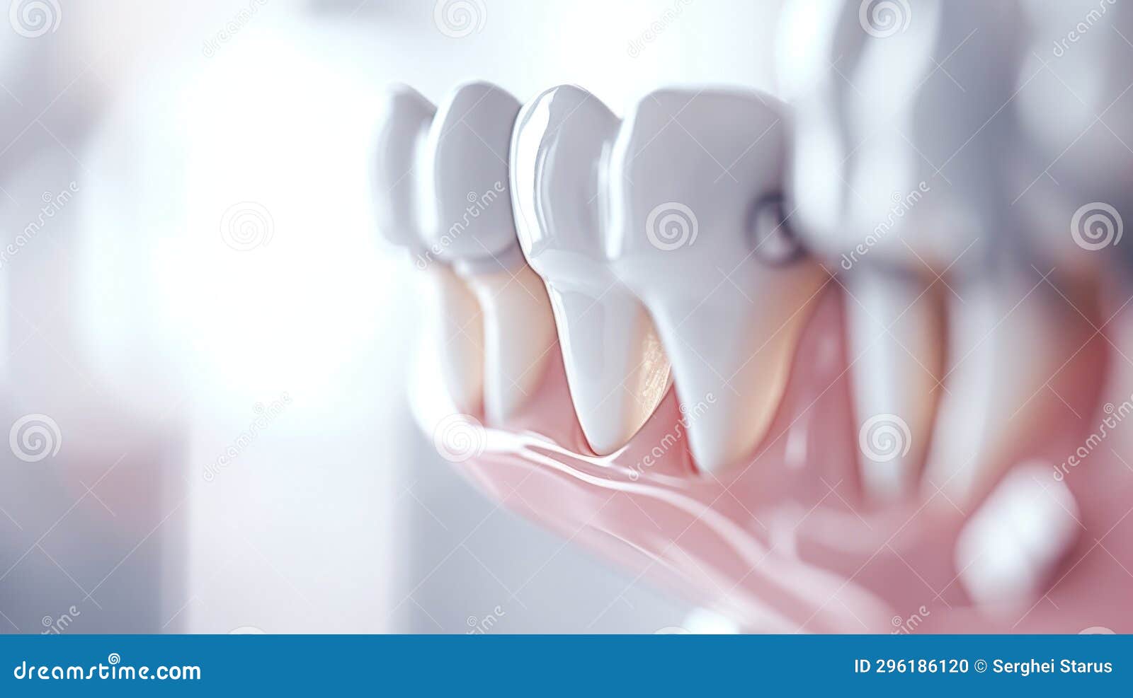 A Close Up of a Tooth with Teeth Missing, AI Stock Illustration ...
