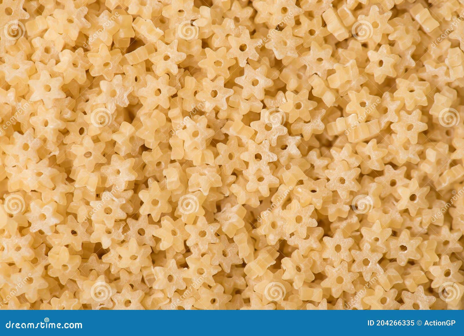 Close Up Top Above Overhead View Image of Mini Macaroni in Shape of ...