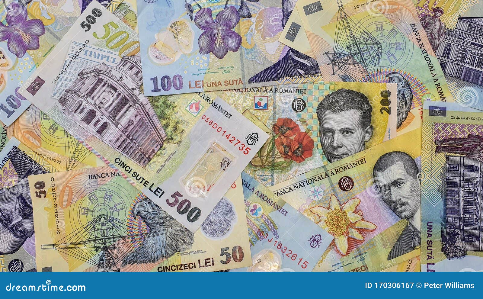 Romanian Bank Notes stock image. Image of anaf, debt - 170306167