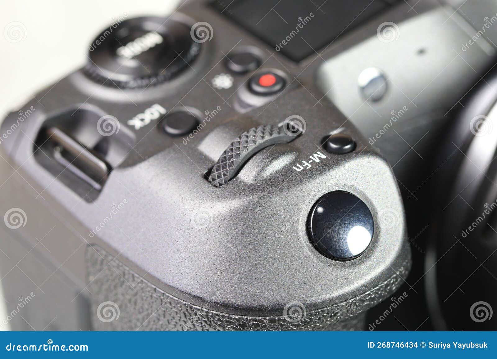 Close Up Top Panel of Hi-end Digital Camera, Mirrorless Digital Camera ...