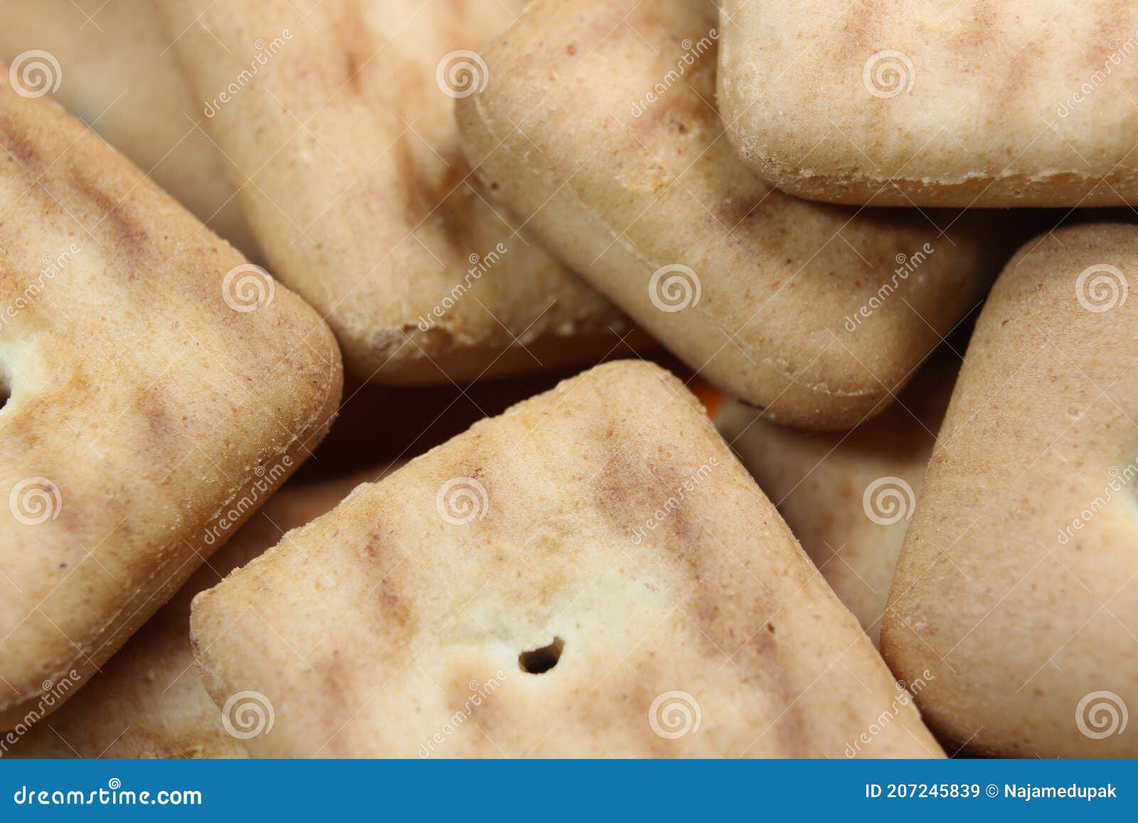 Close Up View Rectangular Biscuits with Small Pores Stock Image - Image ...