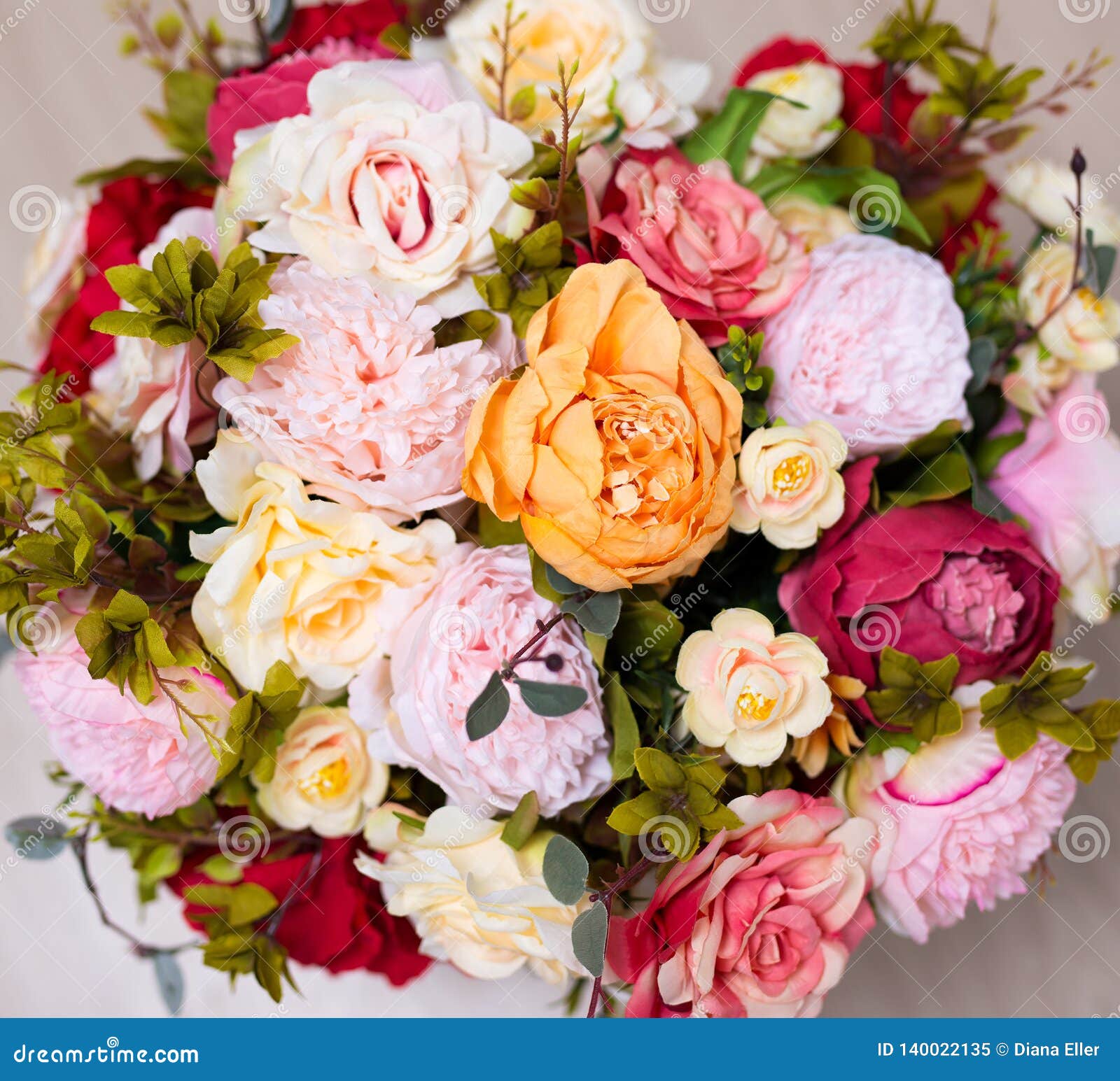 Close Up Top View of Bunch of Summer Flowers Stock Image - Image of ...