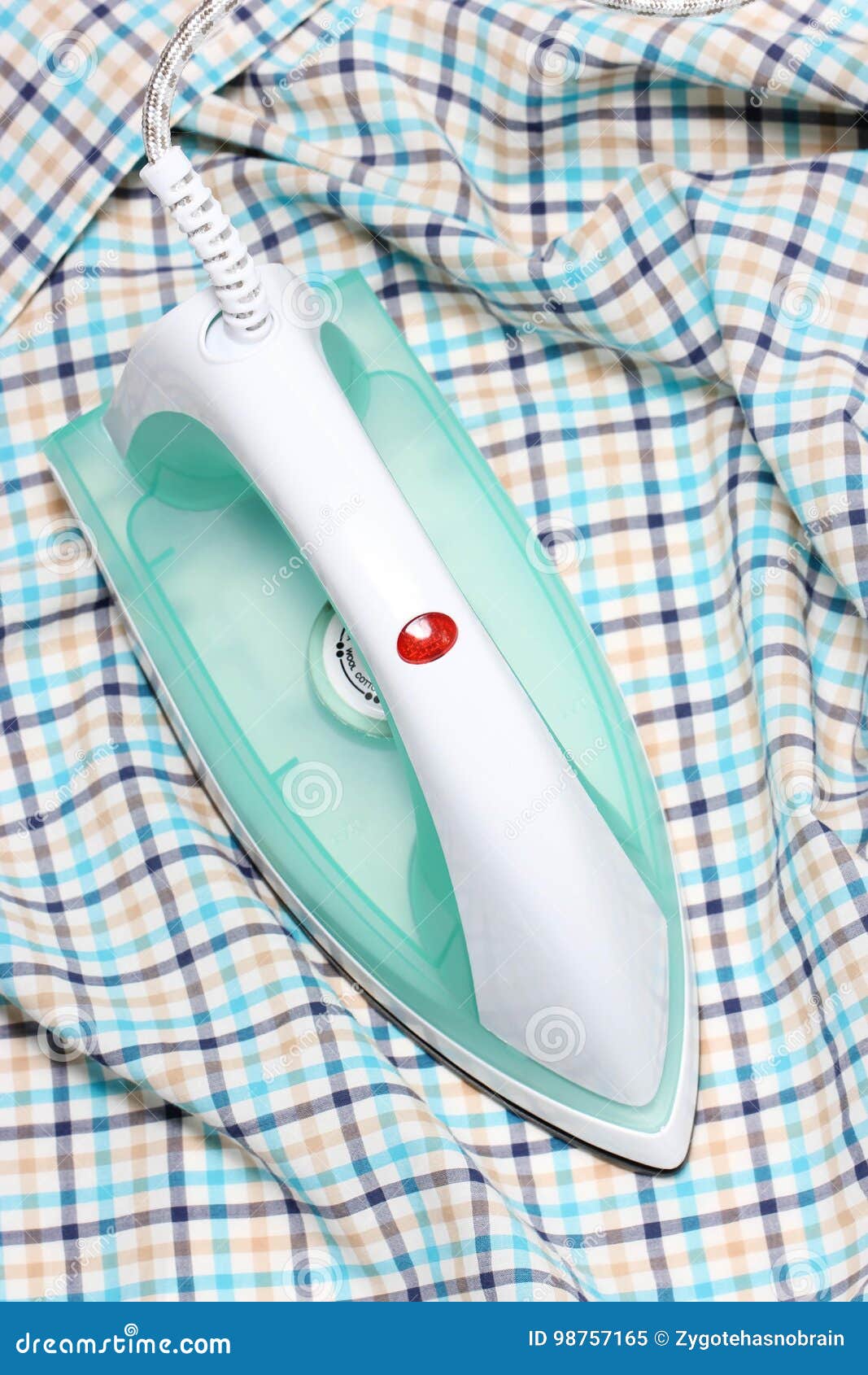 Top View Dry Iron on Cloth Background Stock Image - Image of housework ...