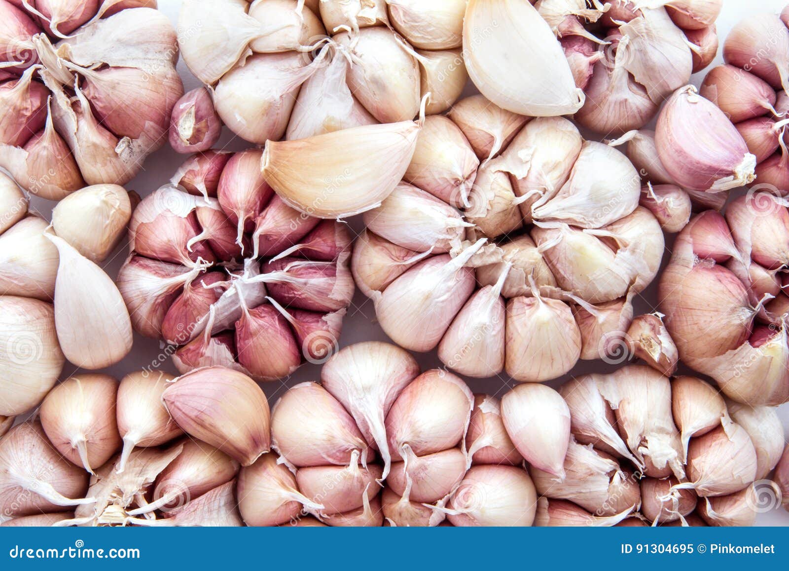 Close Up Top View of Garlic Bulb Background Stock Image - Image of ...