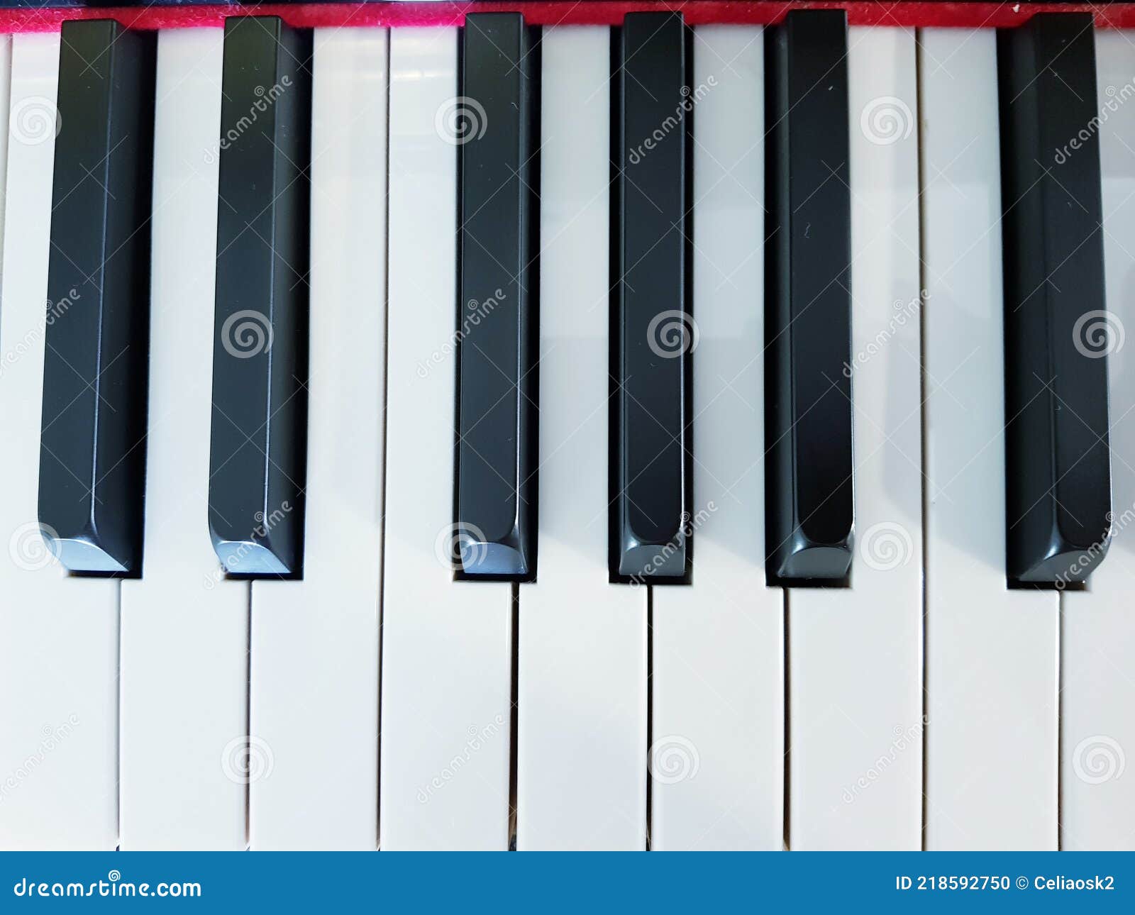 Close Up Top View of Piano Keys Stock Photo - Image of music ...