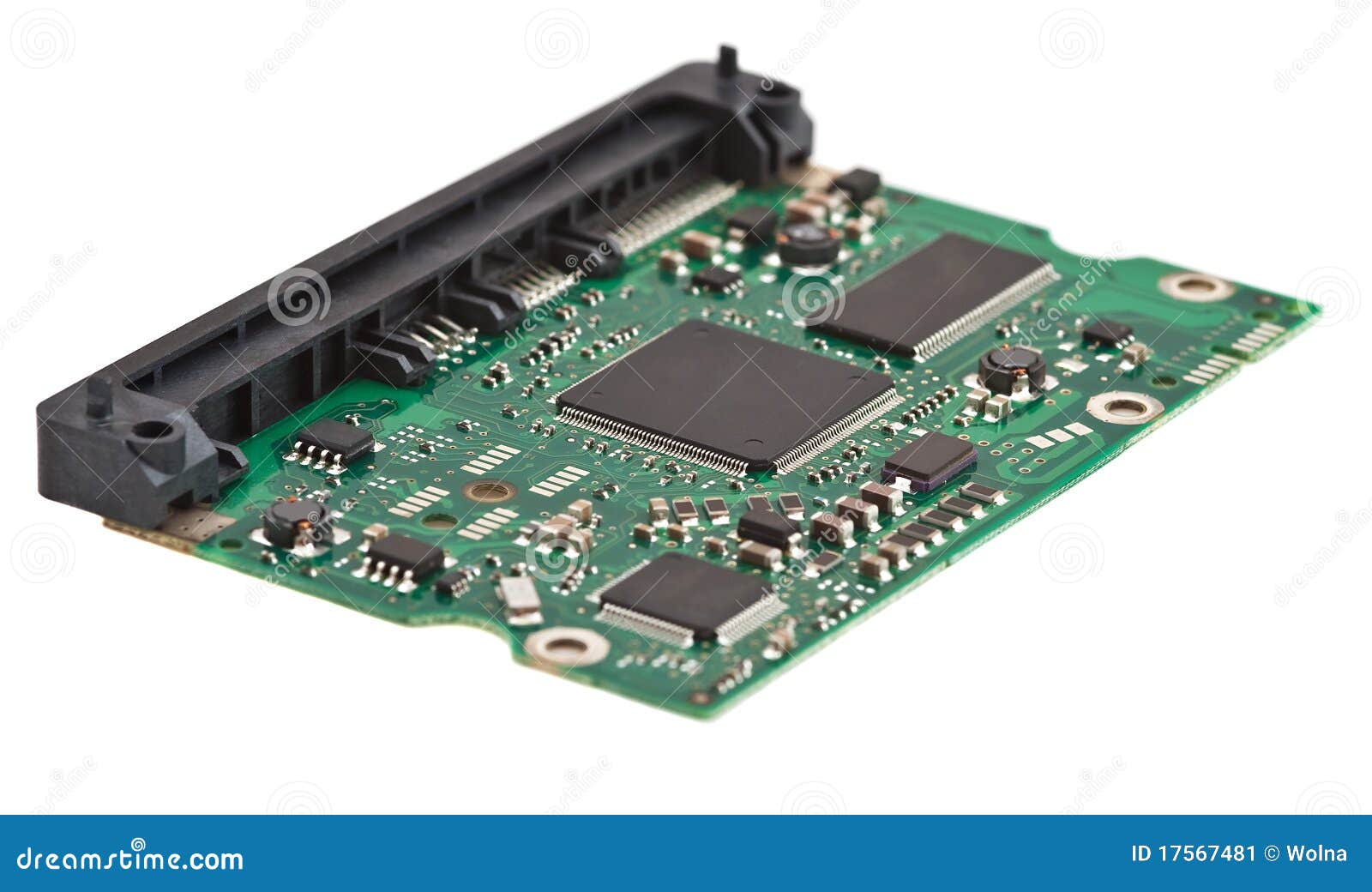 Close-Up topside of PCB stock image. Image of printed - 17567481