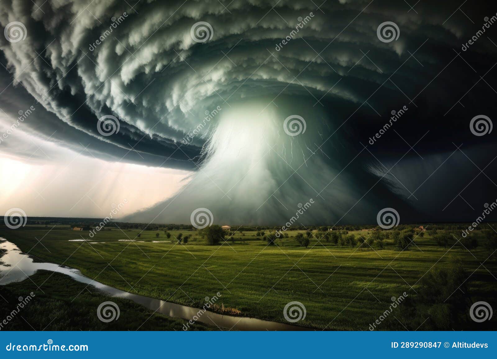 Close-up of a Tornados Powerful Vortex Stock Image - Image of wind ...