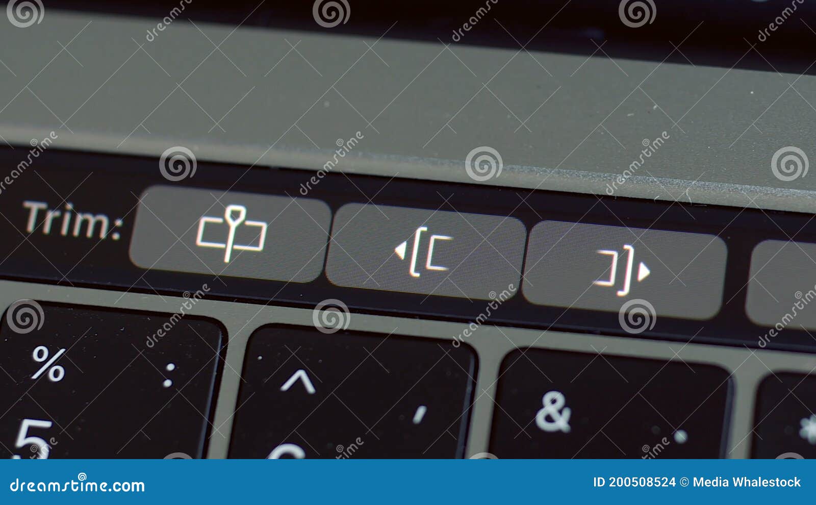 Close Up of Touch Pad of a Keyboard with only Some of the Keys in Focus ...