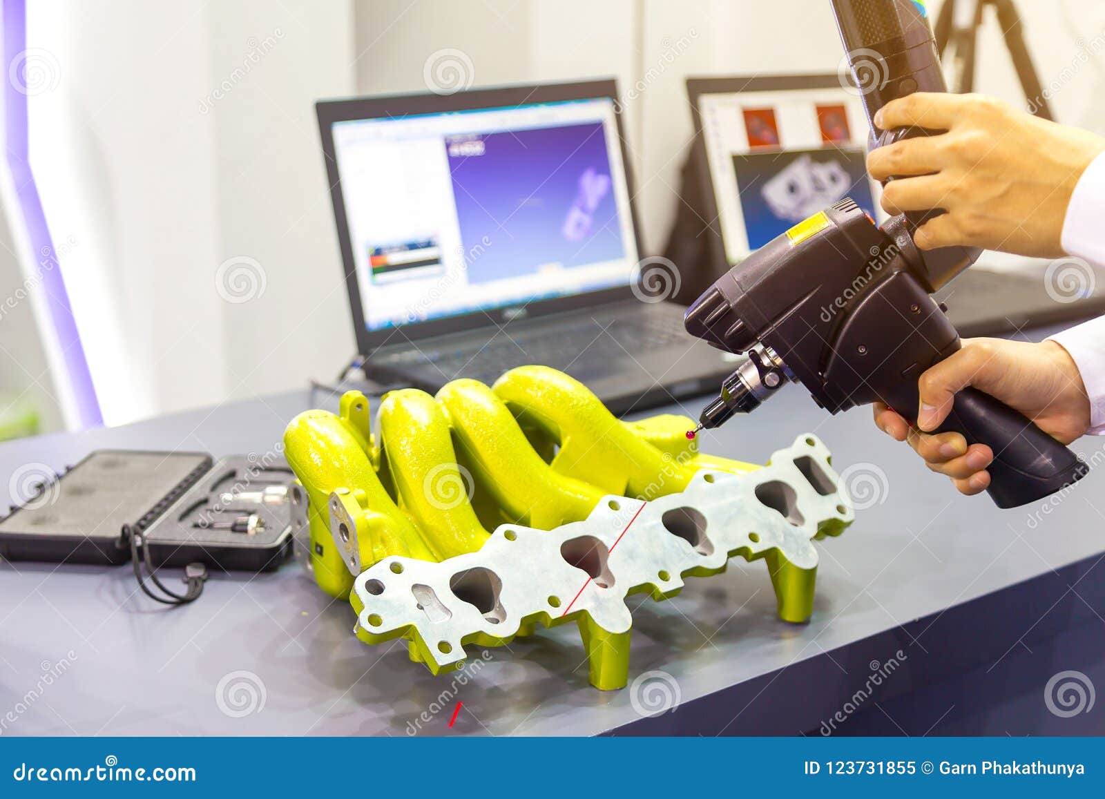 Close Up Touch Probe of Automatic Coordinate Measurement Machine Stock ...