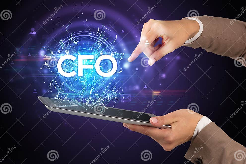 Close-up of a Touchscreen with Abbreviation. Stock Illustration ...