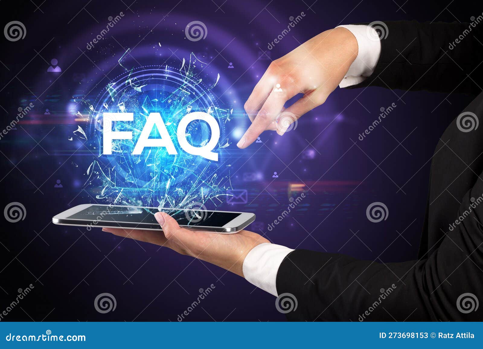 Close-up of a Touchscreen with Abbreviation. Stock Image - Image of ...