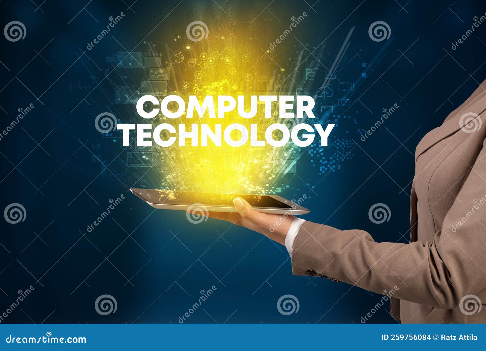 Close-up of a Touchscreen with Inscription Stock Photo - Image of ...