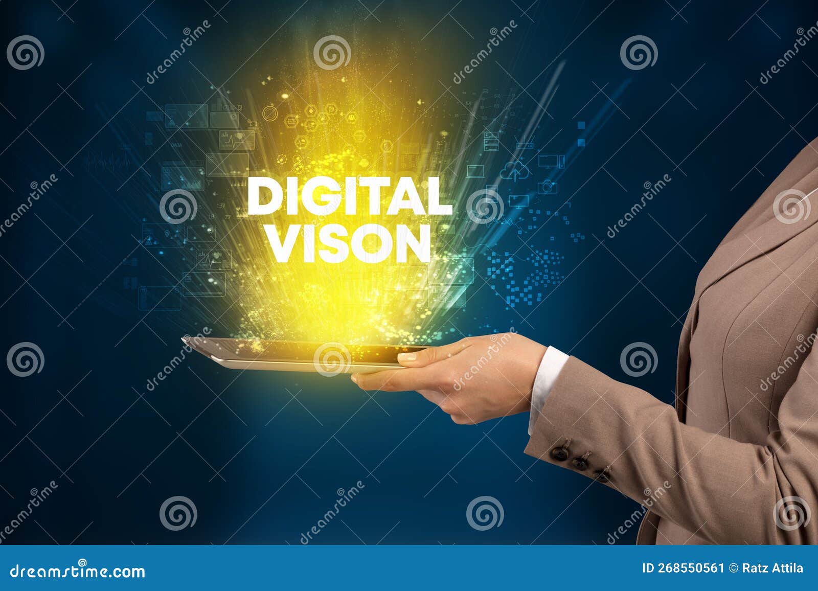 Close-up of a Touchscreen with Inscription Stock Image - Image of ...
