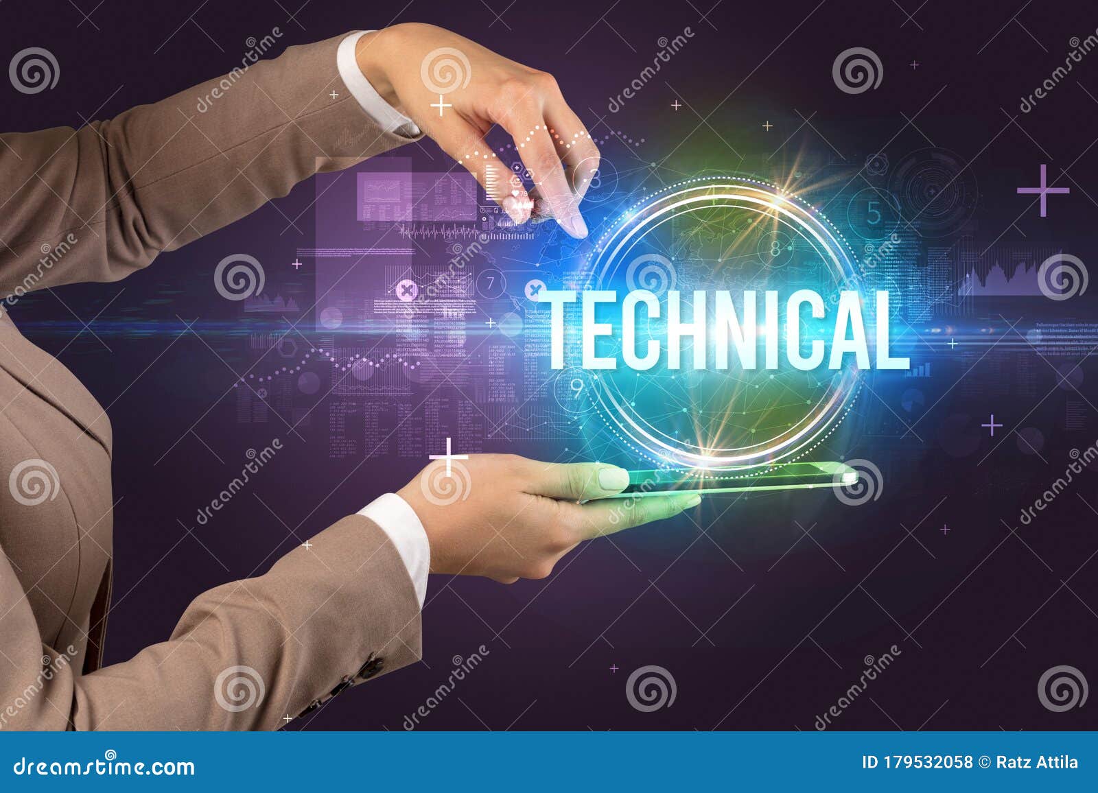 Close-up of a Touchscreen, New Tech Concept Stock Photo - Image of ...