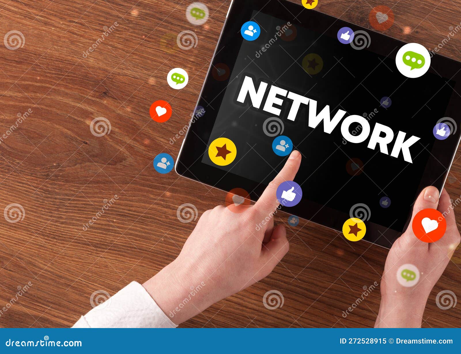 Close-up of a Touchscreen, Social Media Concept Stock Image - Image of ...